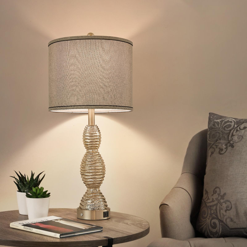 House of Hampton Mayfair Metal USB Table Lamp Wayfair